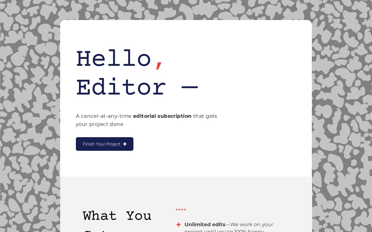 Hello Editor | Editor for AI | Subscription Editing Service ...